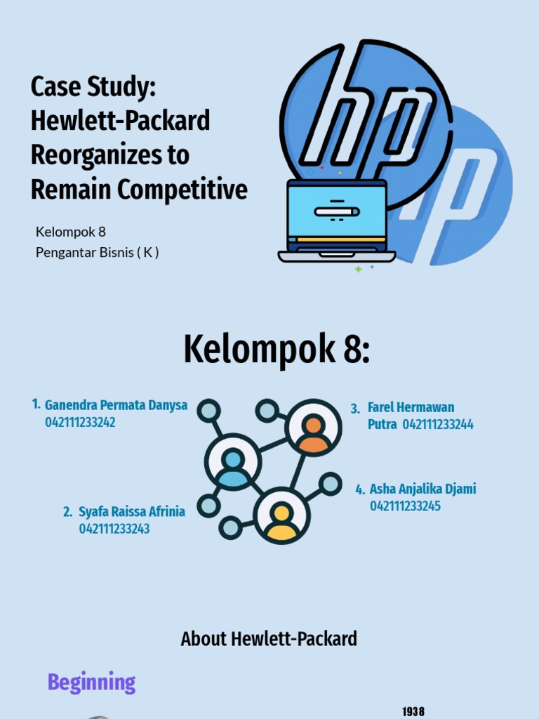 Hewlett-Packard Case Study Presentation - Kelompok 8 | PDF