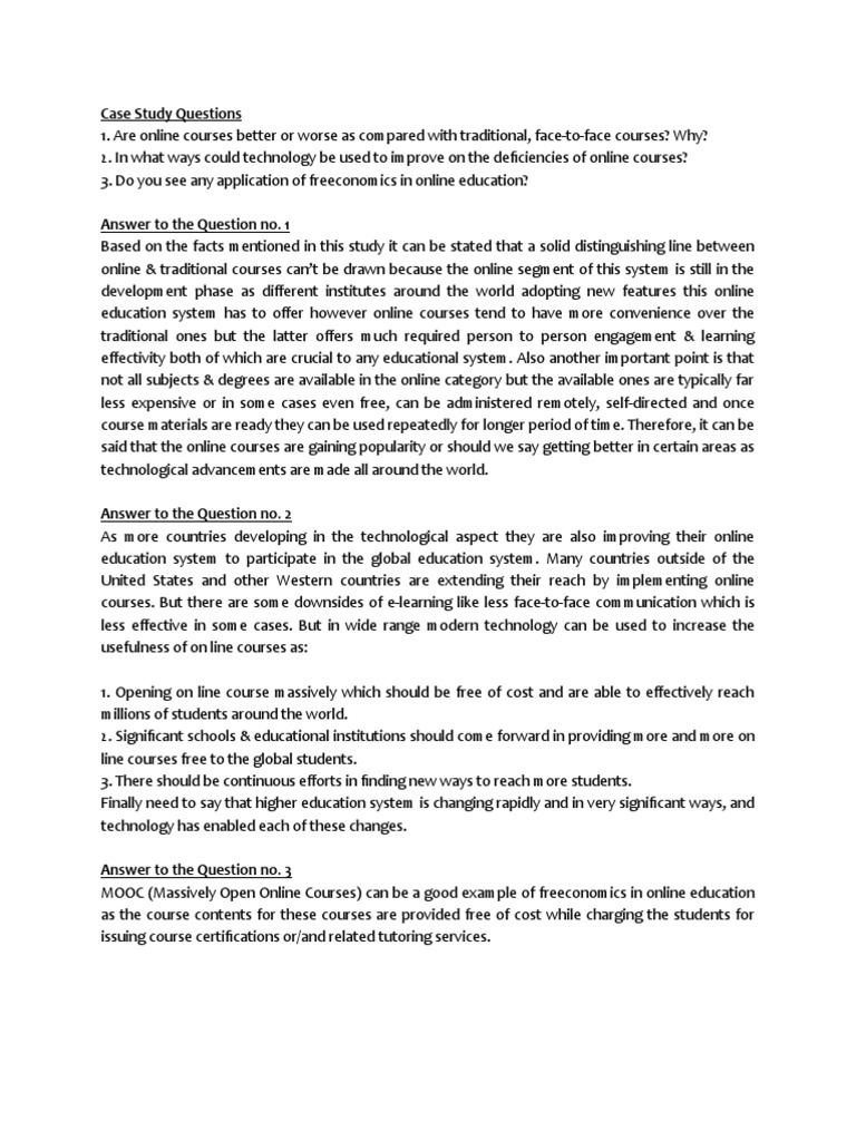 Case Study - Education | PDF | Educational Technology | Massive Open ...