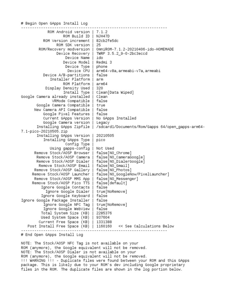 Open Gapps Log | Download Free PDF | Android (Operating System ...