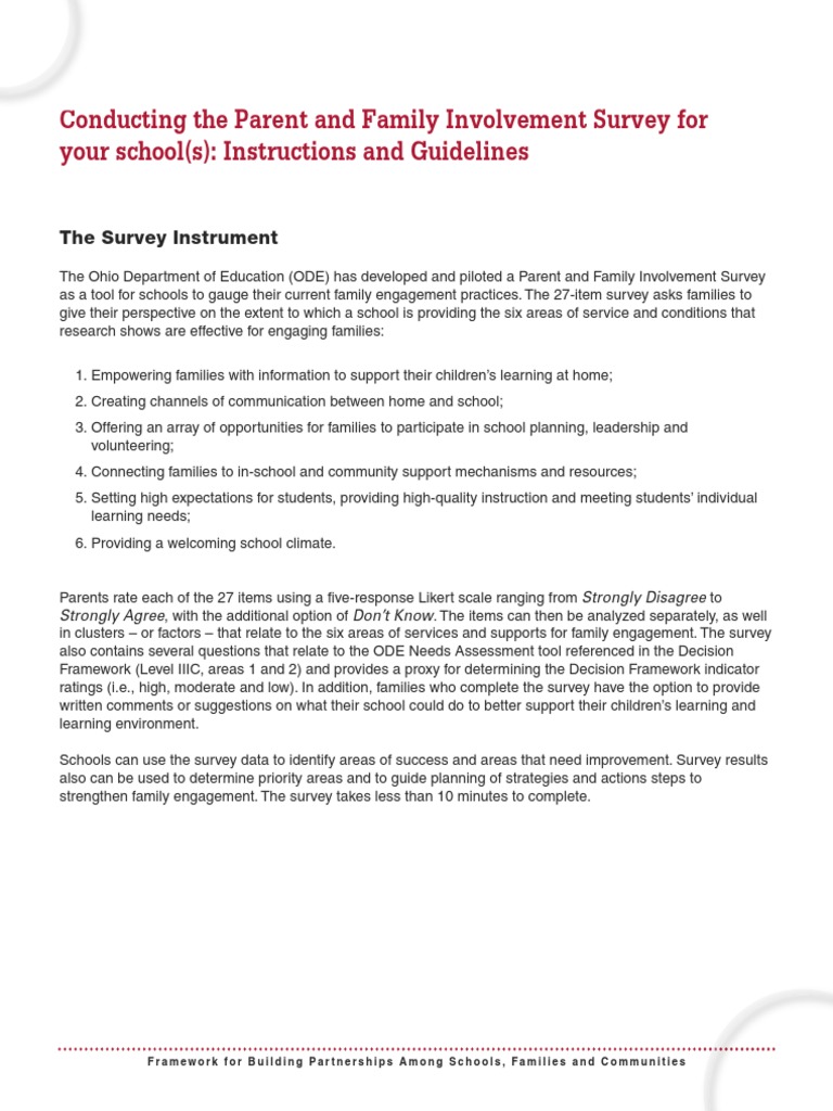 Conducting The Parent and Family Involvement Survey For Your School(s ...