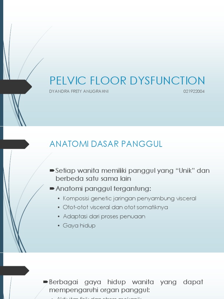 Pelvic Floor Dysfunction Otot Dasar Panggul Pdf