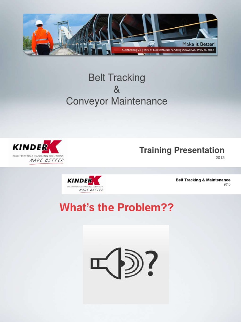 Belt Tracking & Conveyor Maintenance: Training Presentation | PDF ...
