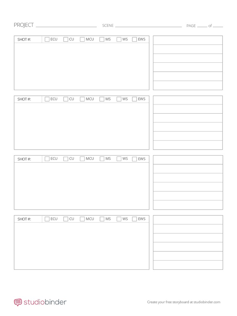 4 Panel Storyboard Template | PDF | Technology & Engineering