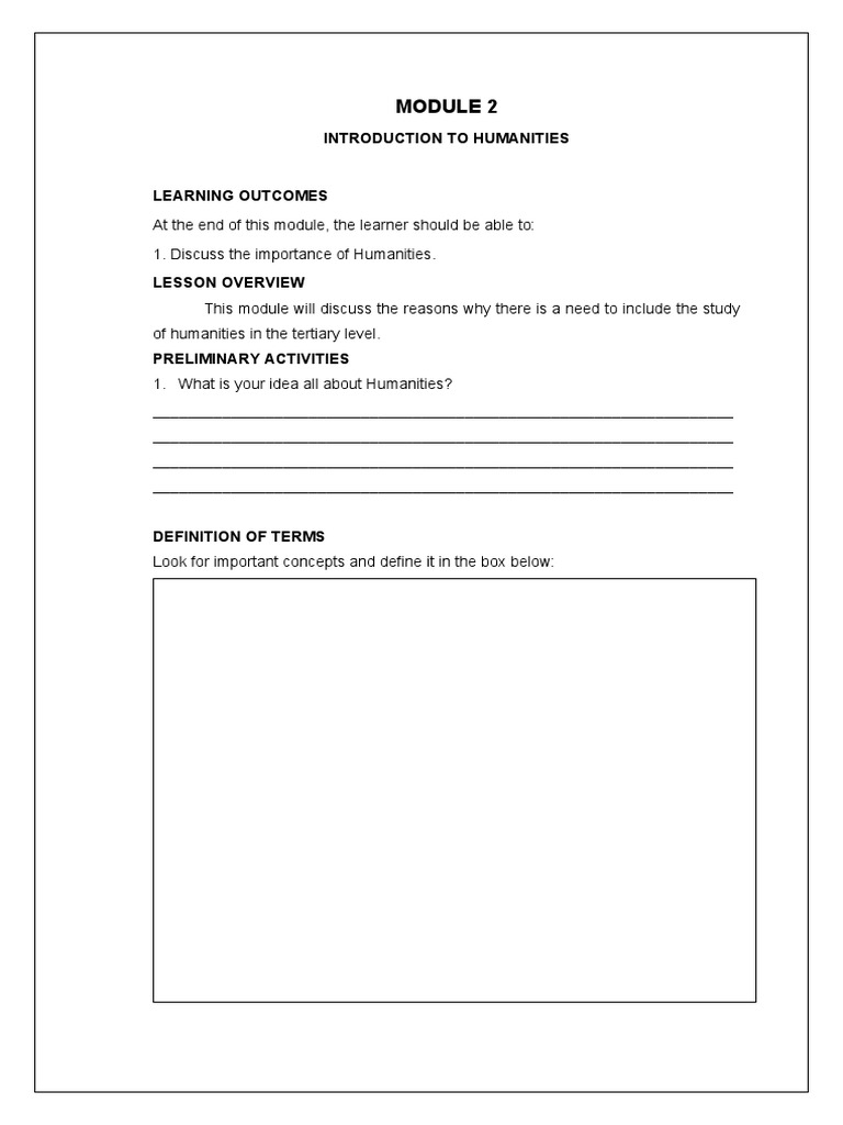 Module 2 | PDF | Learning | Humanities