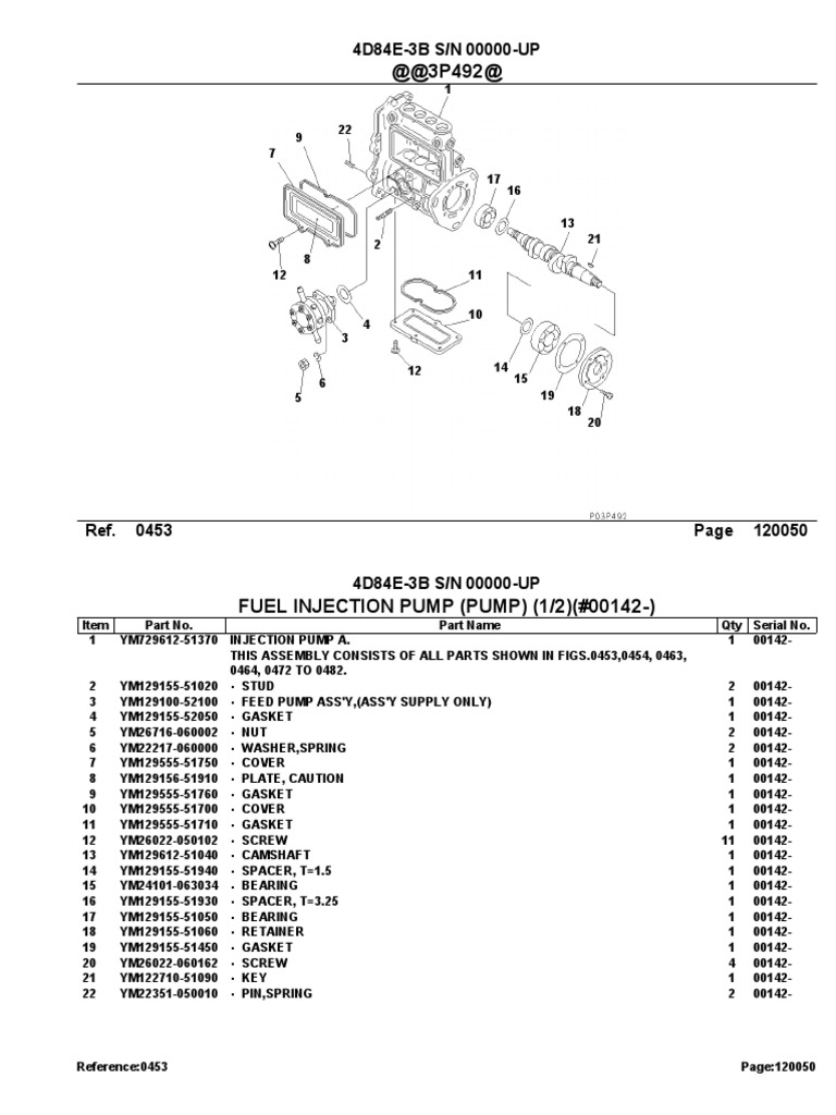 Fuel Injection Pump Assembly Details | PDF | Internal Combustion Engine ...
