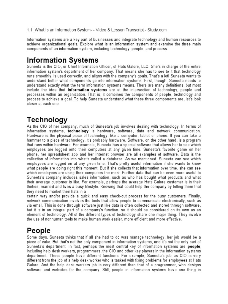 Management Information System | PDF | Information System | System