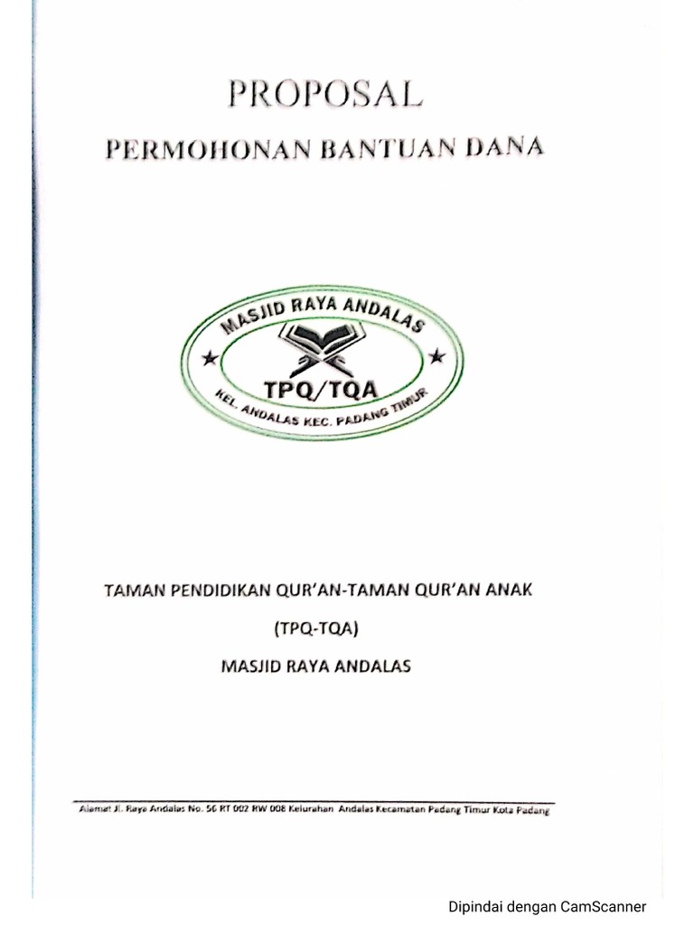 TPQ Masjid Raya Andalas | PDF