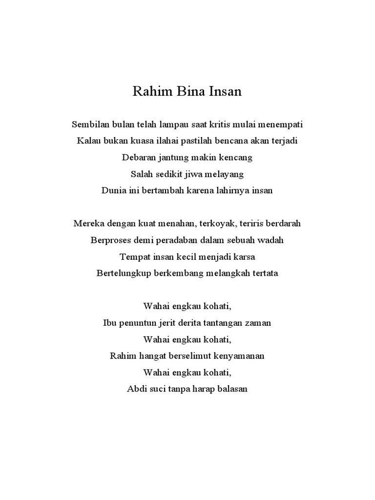 Rahim Bina Insan | PDF