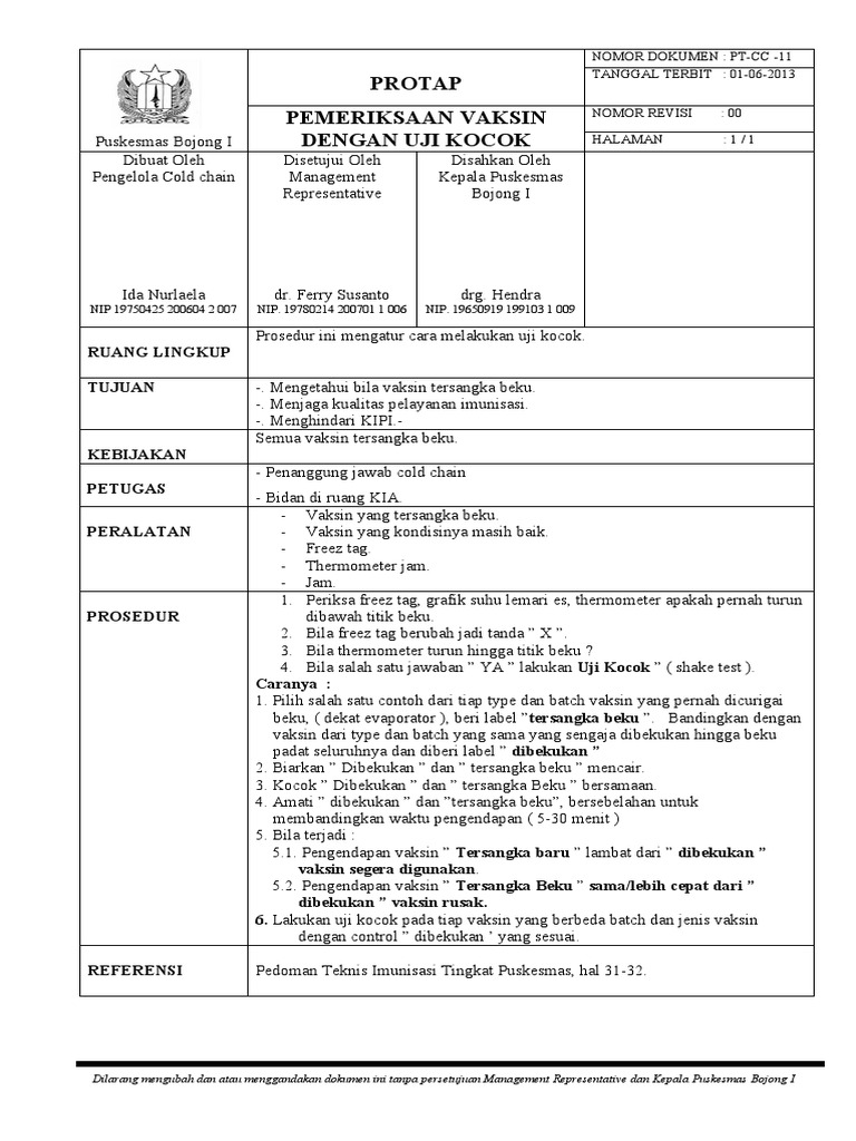 11.uji Kocok Vaksin | PDF