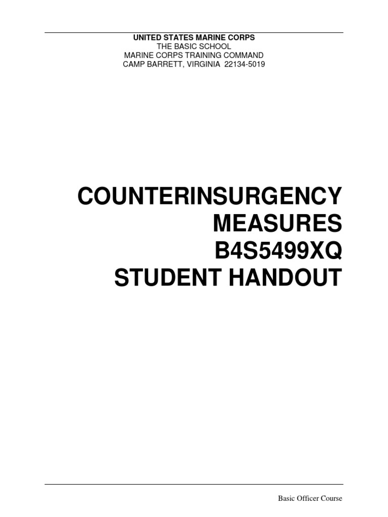 B4S5499XQ CounterInsurgency Measures | PDF | Insurgency | Counter ...