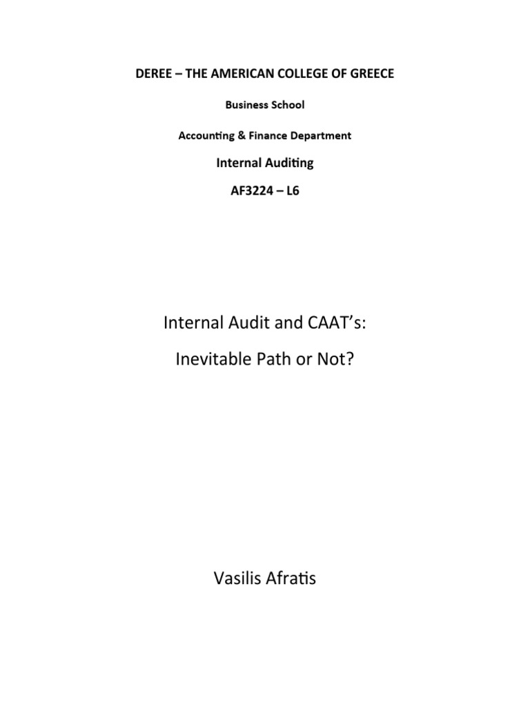 Internal Auditing Project | PDF | Internal Audit | Audit