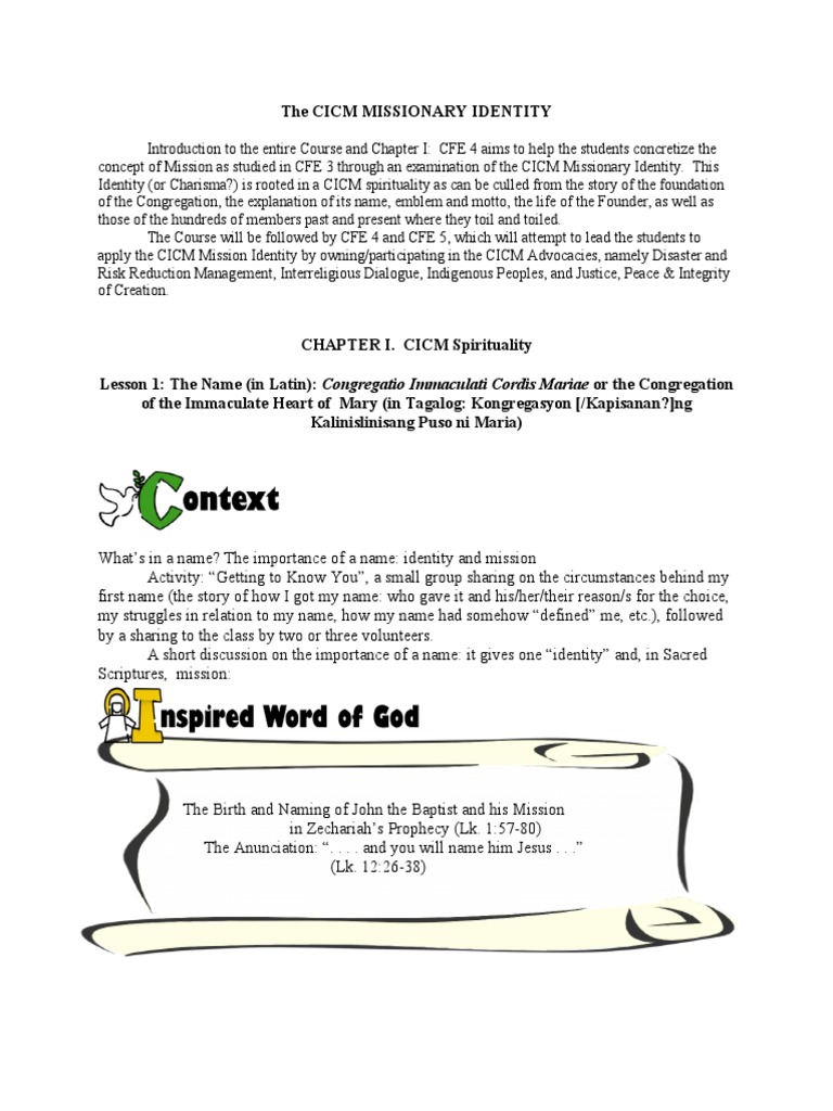 Lesson 1 | PDF | Mary, Mother Of Jesus | Catholic Church