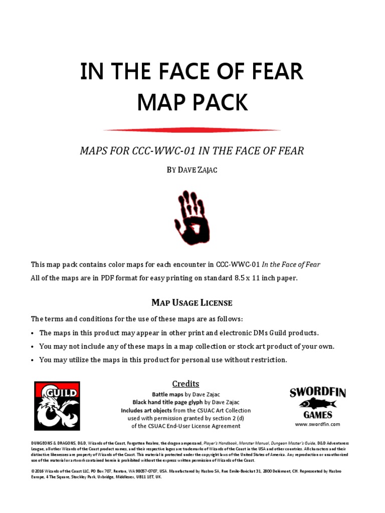 Maps For Ccc-Wwc-01 in The Face of Fear | PDF