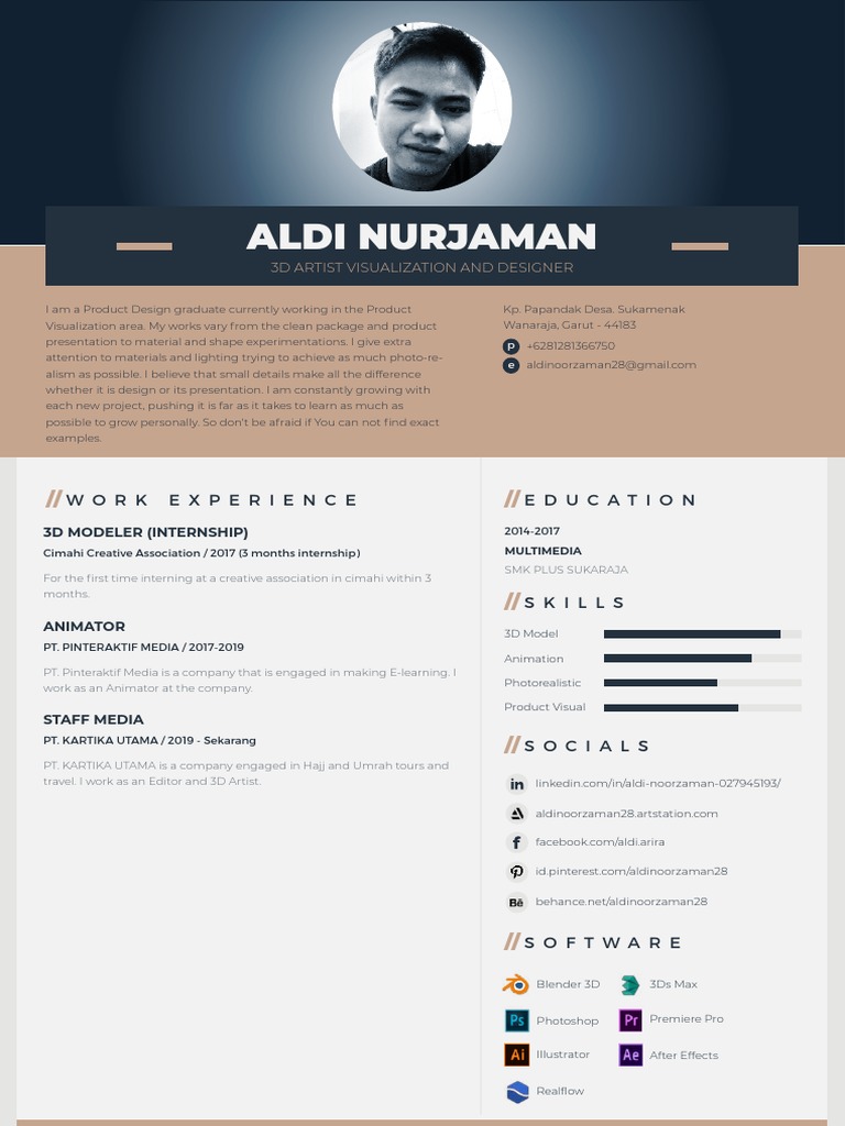 CV - Aldi Nurjaman Updated 2021 | PDF | 3 D Computer Graphics