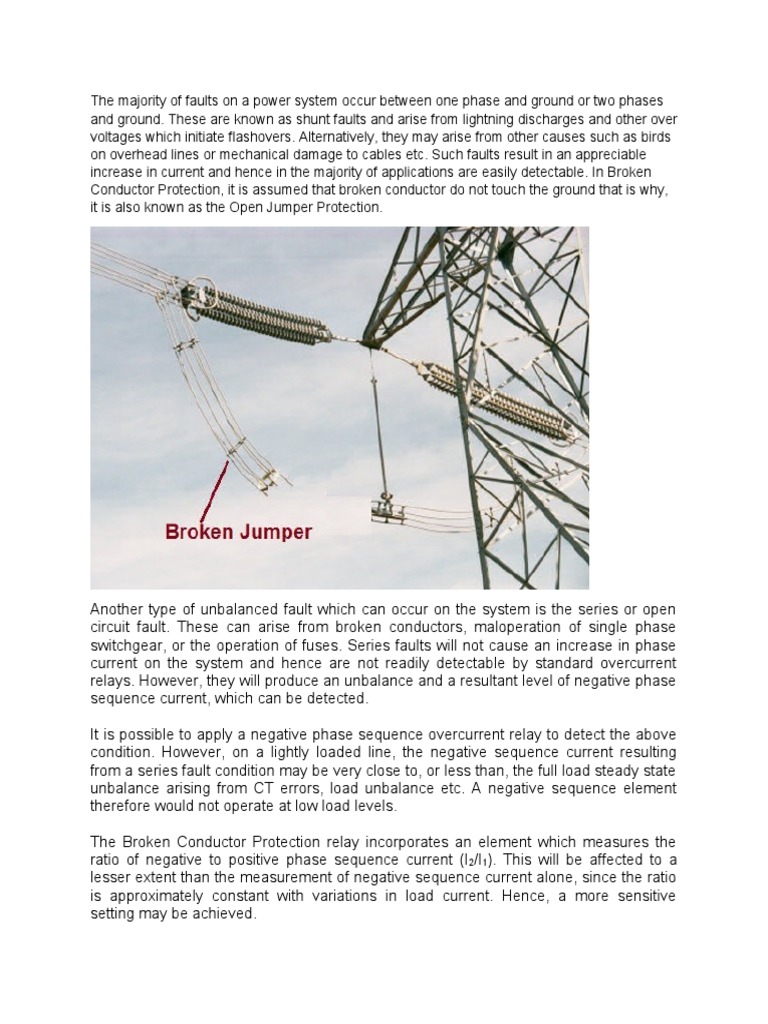 Broken Conductor Protection | Download Free PDF | Electrical Impedance ...