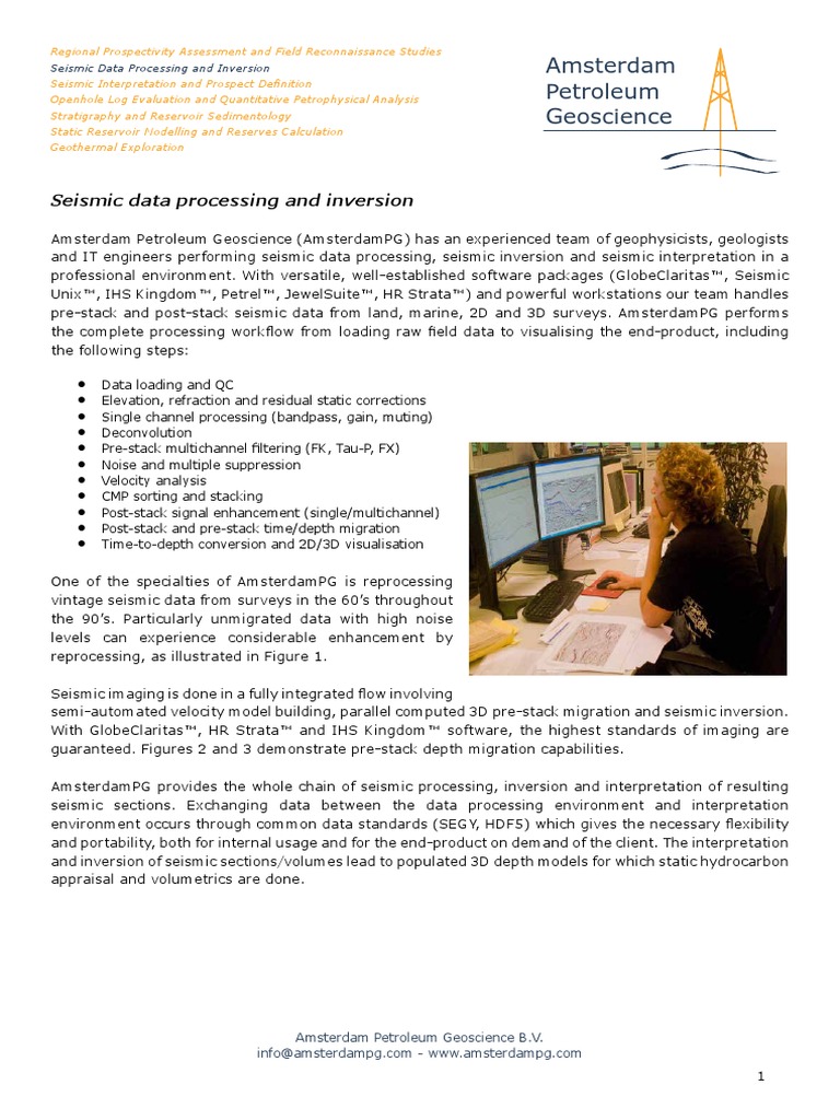Seismic Data Processing | PDF | Reflection Seismology | Applied And ...