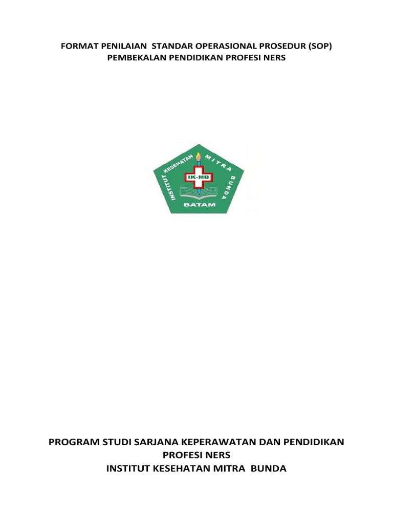 SOP Pra Profesi Ners | PDF