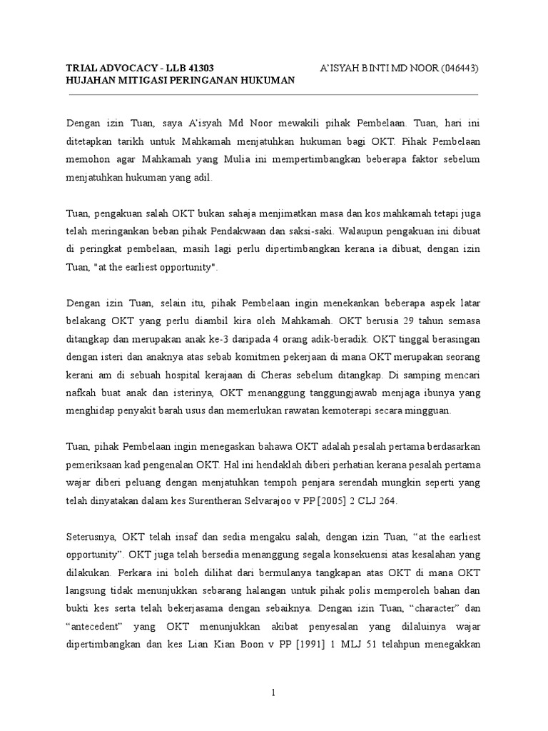 Mitigating Factors | PDF