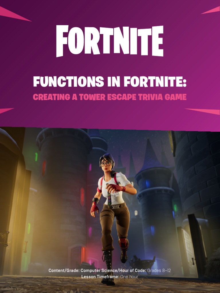 Functions Fortnite Tower Escape Lesson Plan 687154961 | PDF ...