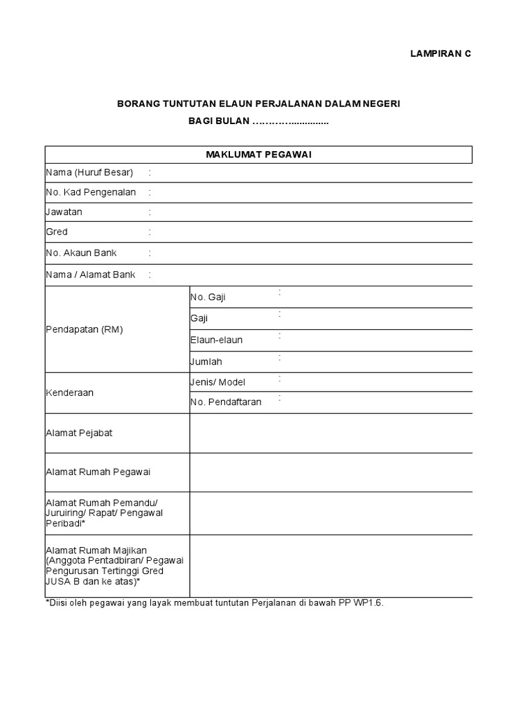 4 11a. Borang Lampiran C 2020 | PDF