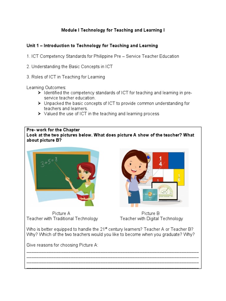 Module I Technology For Teaching and Learning I | PDF | Educational ...