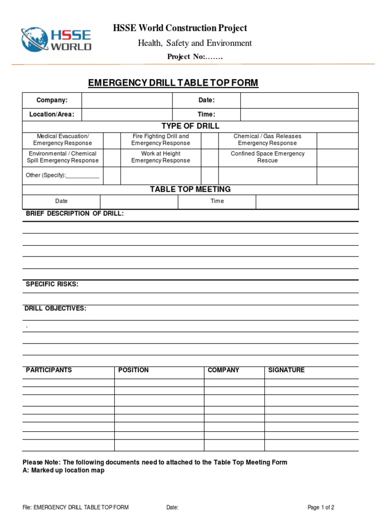 HSSE World Construction Project: Health, Safety and Environment | PDF