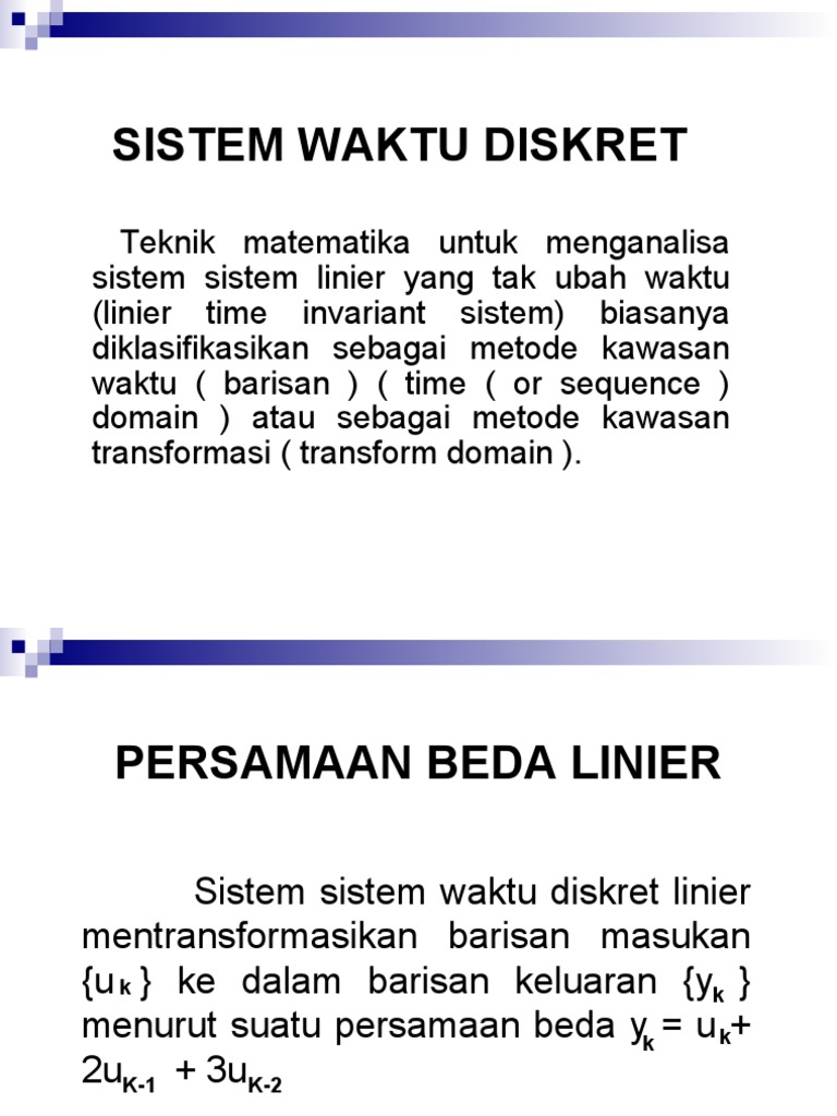 Persamaan Beda Linier | PDF