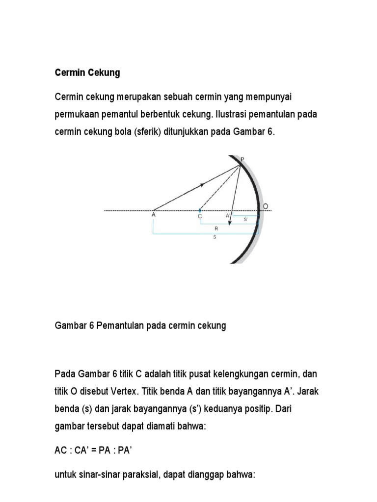 Pemantulan pada Cermin Cekung | PDF
