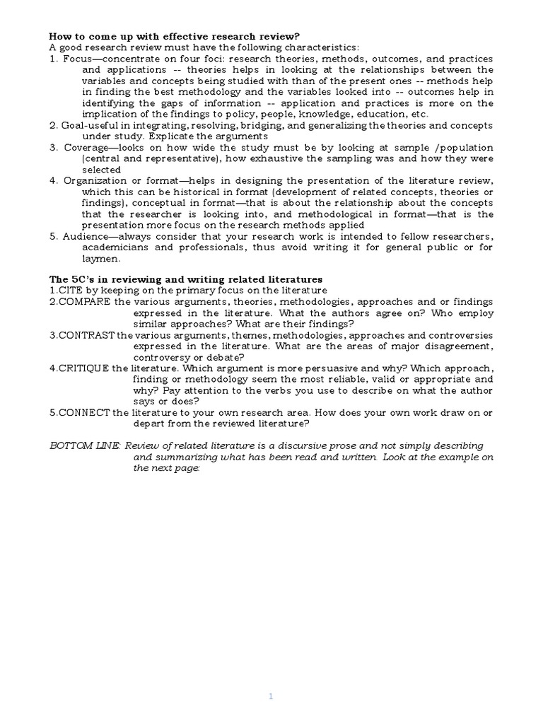 How To Come Up With Effective Research Review? | PDF | Institution ...