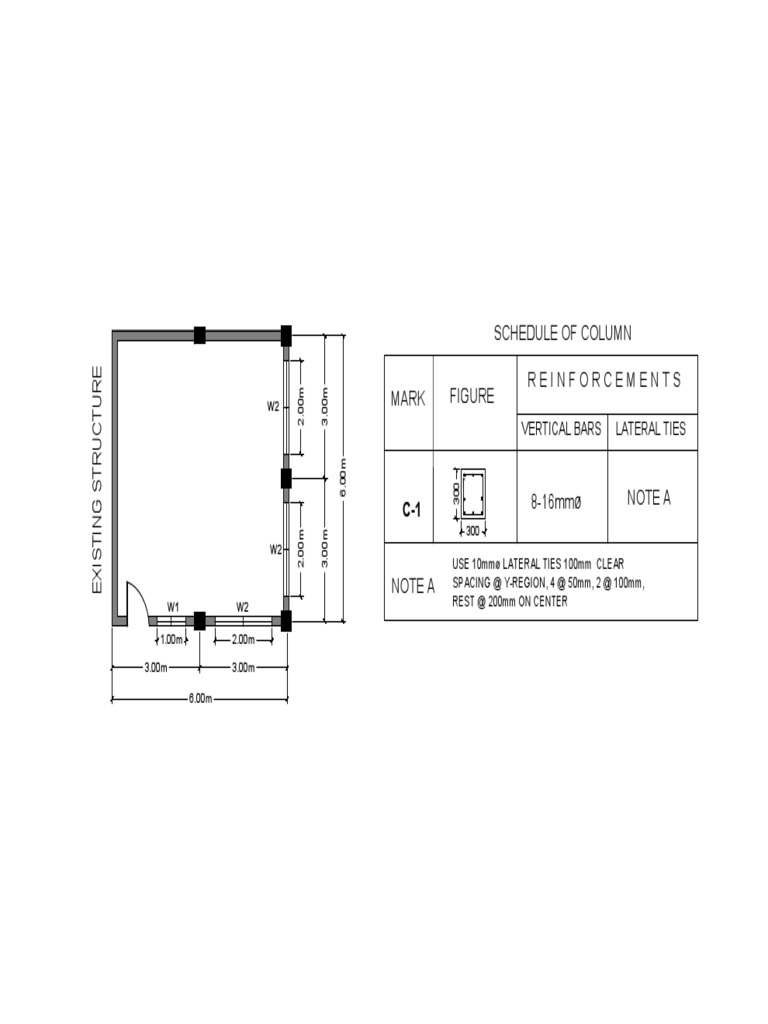 Schedule of Column: Vertical Bars Lateral Ties | PDF