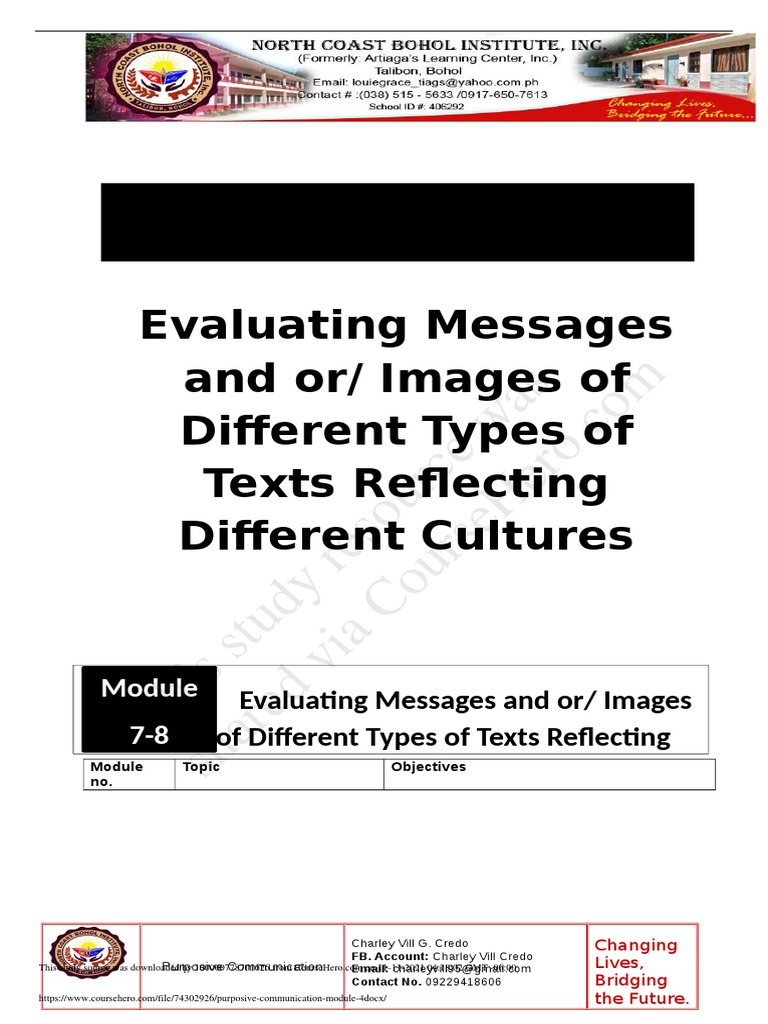 Purposive Communication Module 4 | PDF | Communication