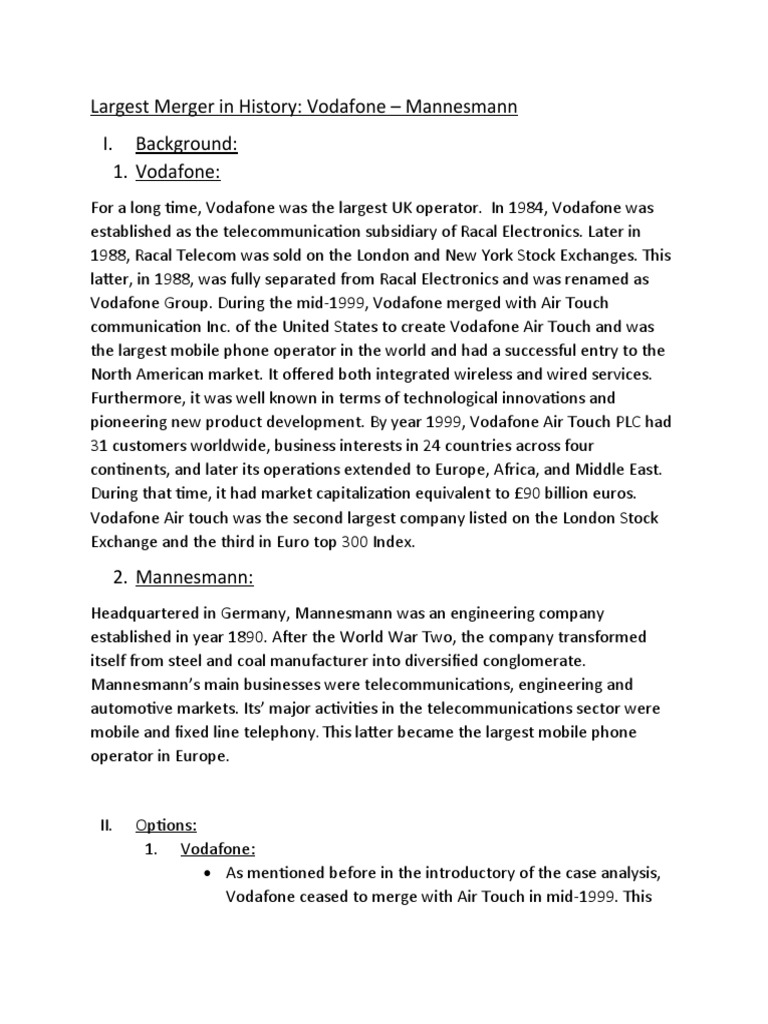 Largest Merger in History | PDF | Companies | Business