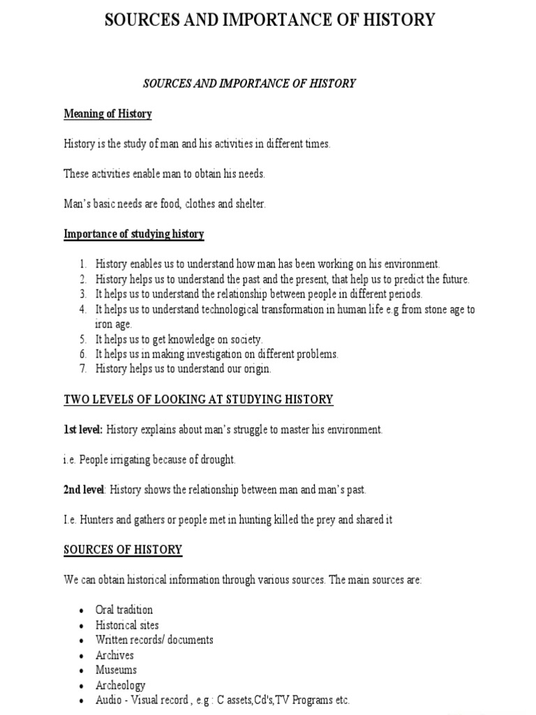 History Notes Form 1 - Unlocked | PDF | Stone Age | Agriculture