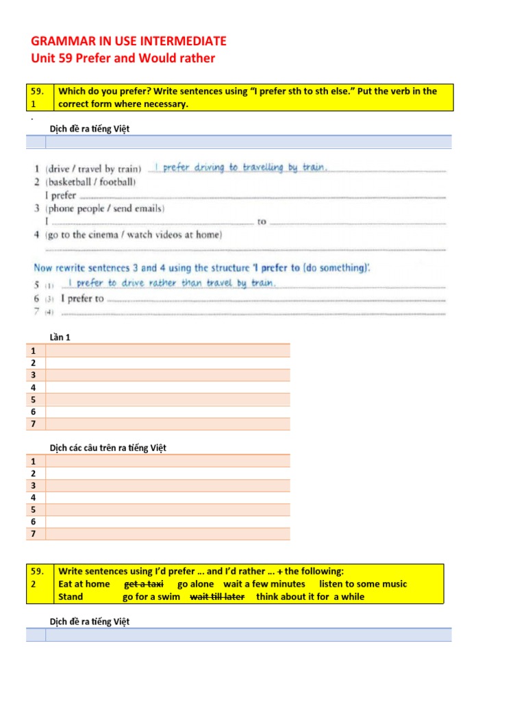 Unit 59-ANSWER SHEET | PDF