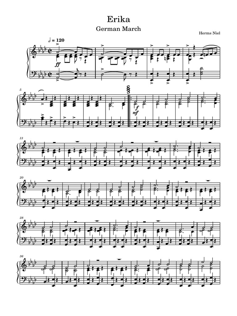 Erika: German March | PDF