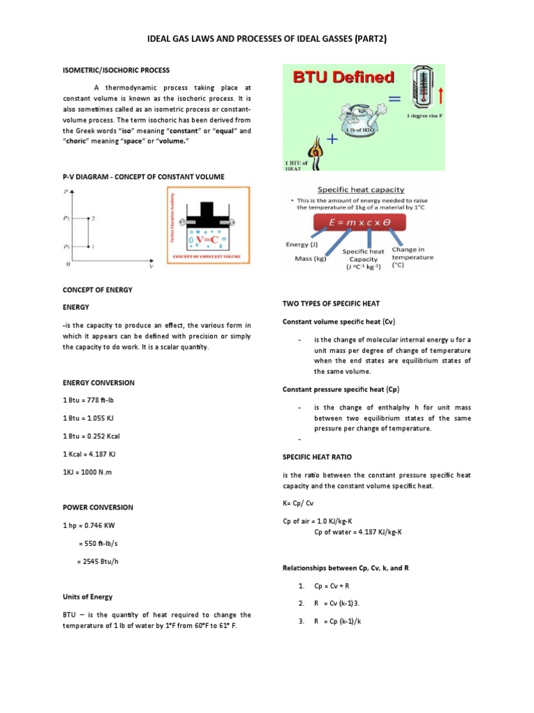 Ideal Gas Handout 2 Group2 | PDF | Heat | Gases