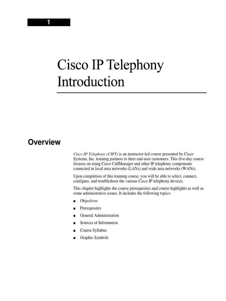 VoIP - Cisco VoIP Telephony Introduction | PDF