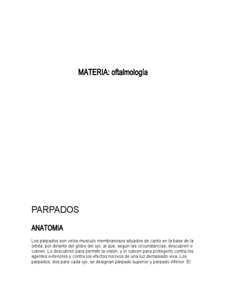 Parpado | PDF | Músculo | Anatomía humana