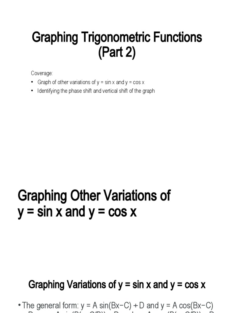 PreCal Graph Tri Func | PDF