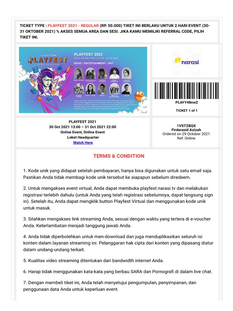 E-Voucher - Playfest | PDF