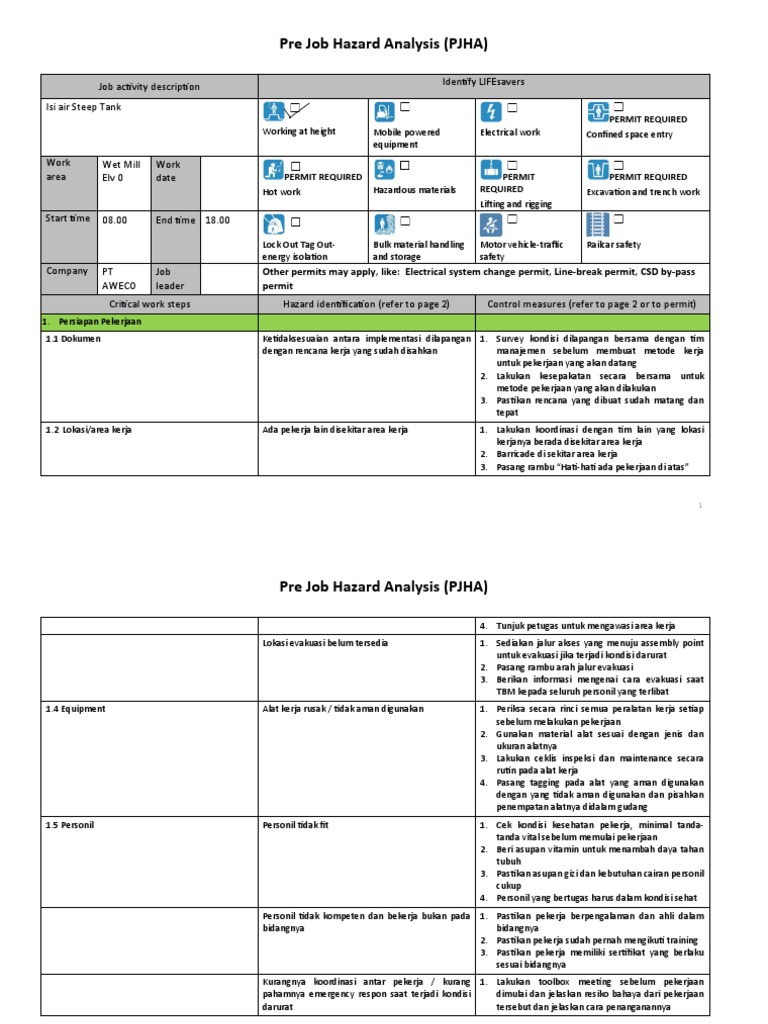 PJHA Isi Air Steep Tank | PDF