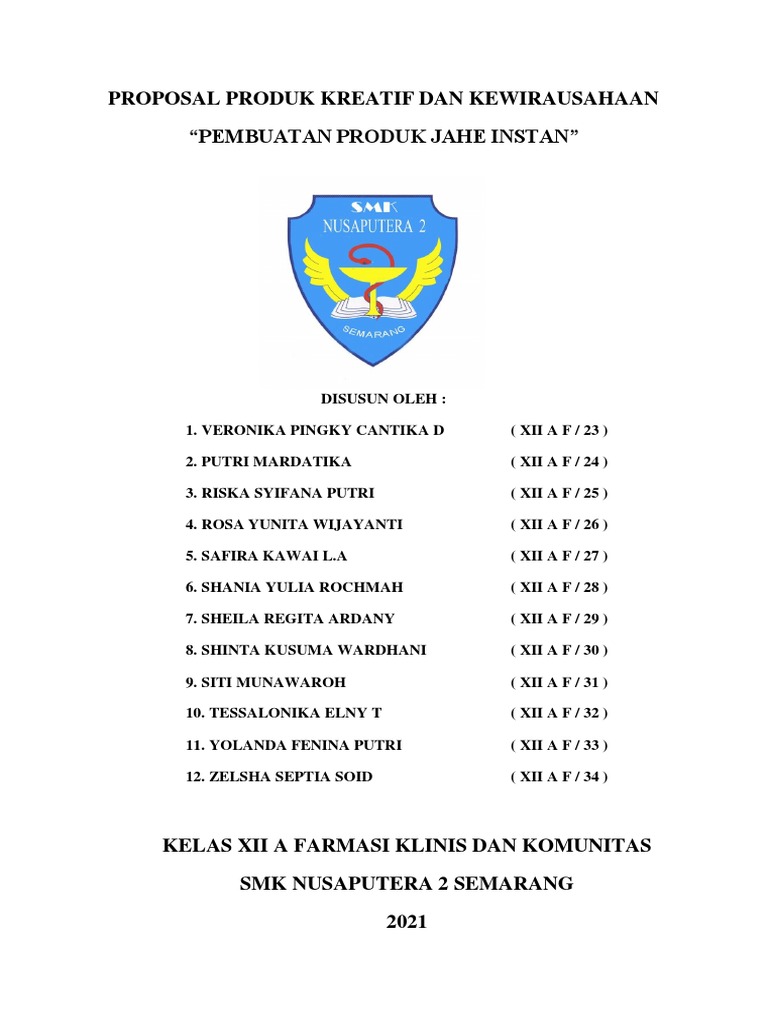 Proposal PKK K.iii | PDF | Memasak, Makanan, & Anggur | Teknologi ...