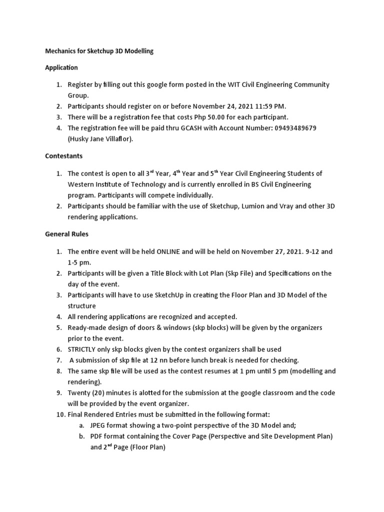 Contestants: Mechanics For Sketchup 3D Modelling Application | PDF ...