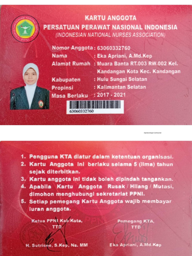 Kartu Anggota PPNI | PDF