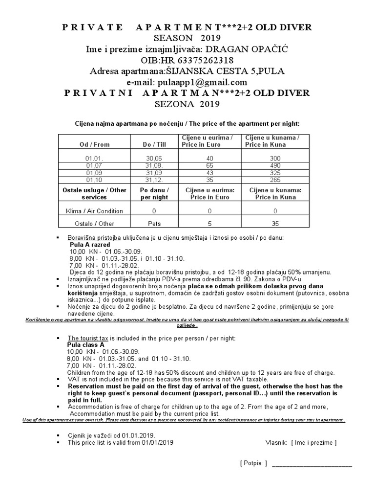 Primjer-cjenika-A-razred NAJNOVIJE055019 | PDF