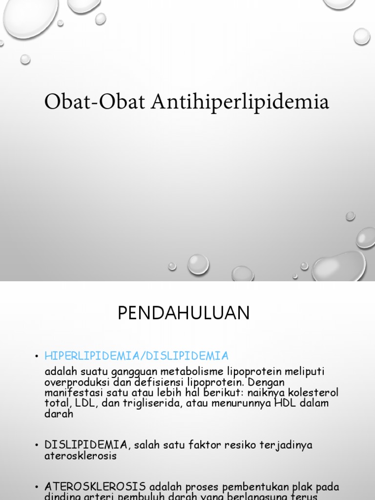 Obat Antihiperlipidemia | PDF