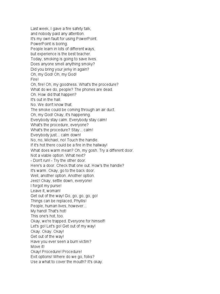 The Office Script | PDF