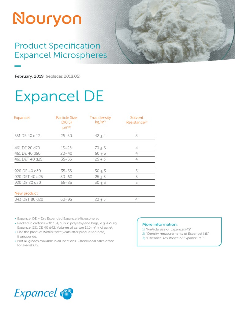 Expancel - Prod Spec de | PDF