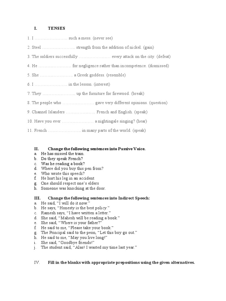 Gr7 Worksheet Revision | PDF