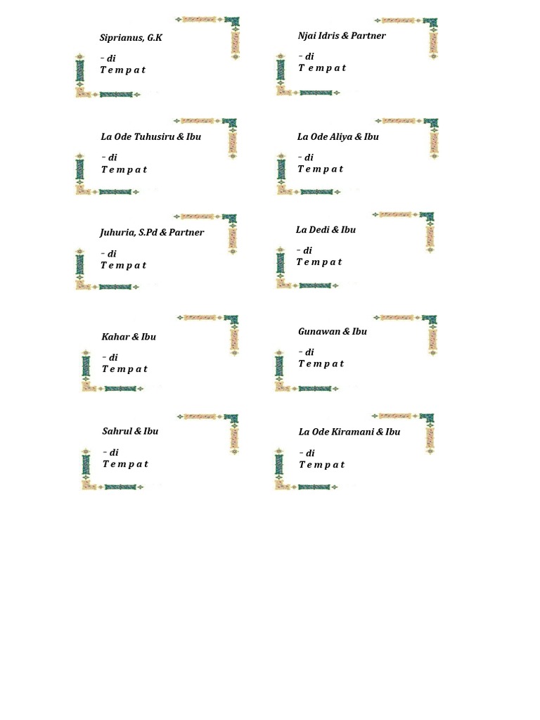 Label Undagan | PDF